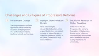 Progressive Era of Education powerpoint. | PPTX