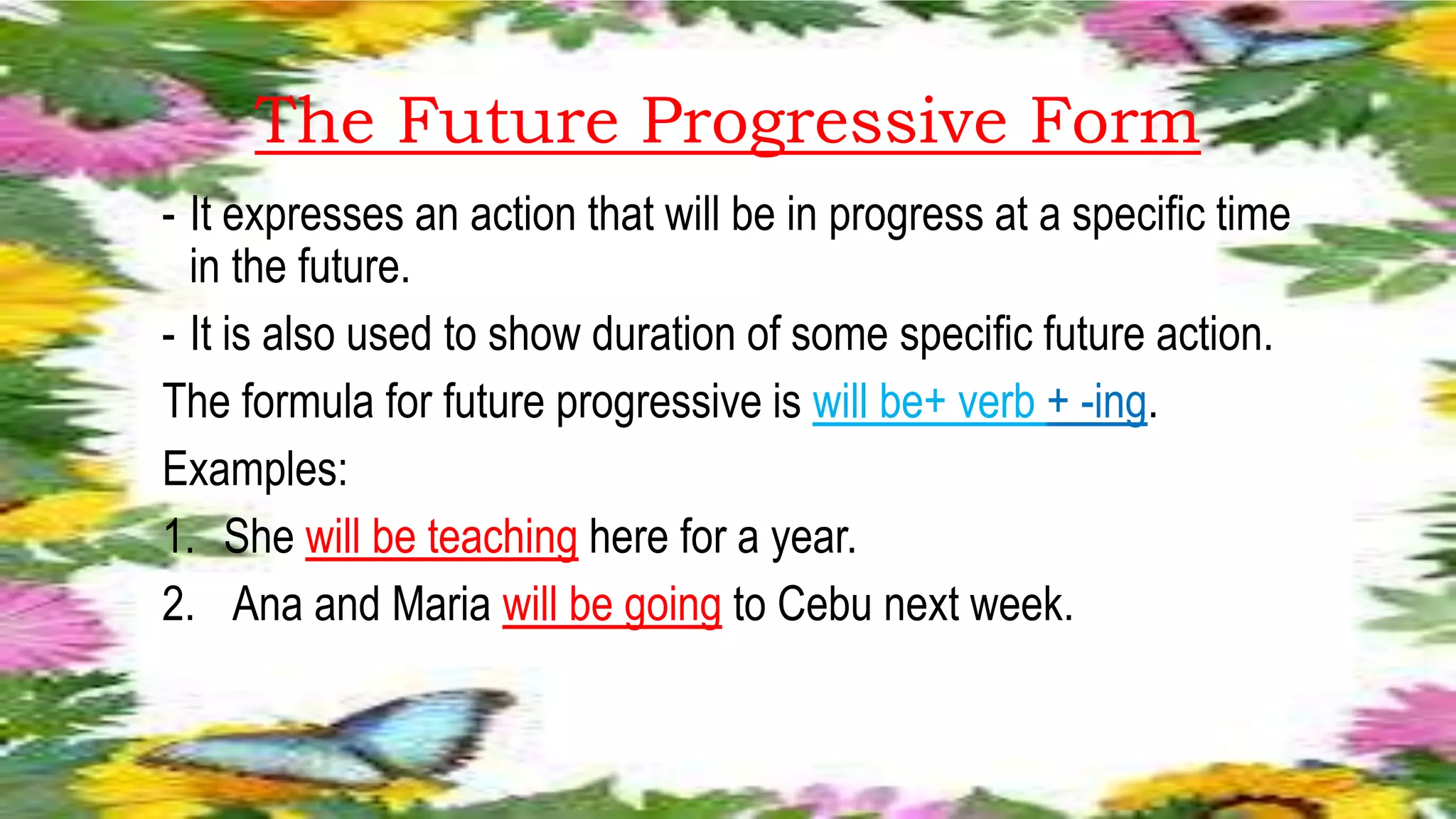 Progressive forms of verbs | PPTX