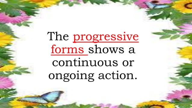 Progressive forms of verbs | PPTX