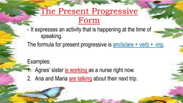 Progressive forms of verbs | PPTX