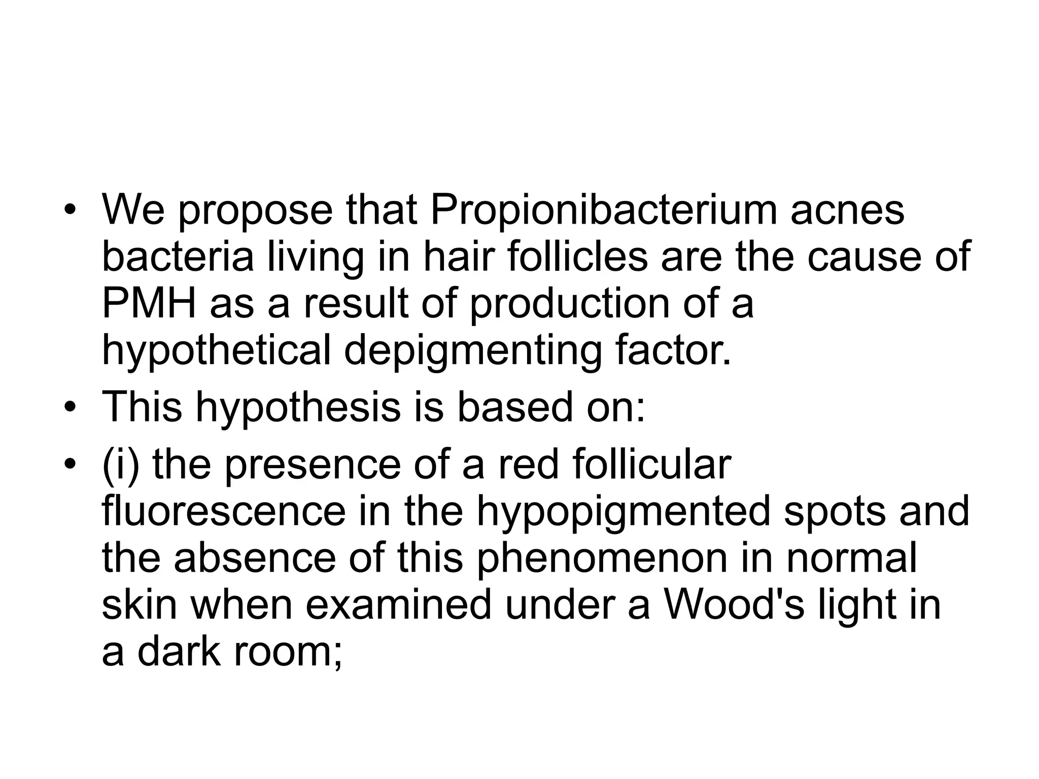 Progressive macular hypomelanosis PMH | PPTX