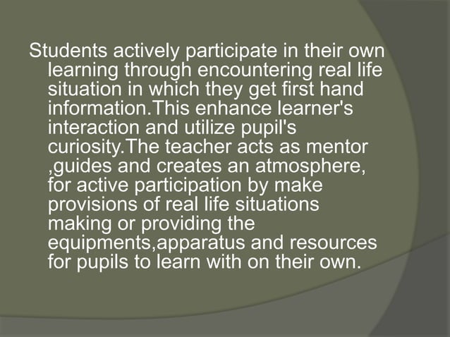 Progressive methods of teaching | PPTX | Primary Education | Education