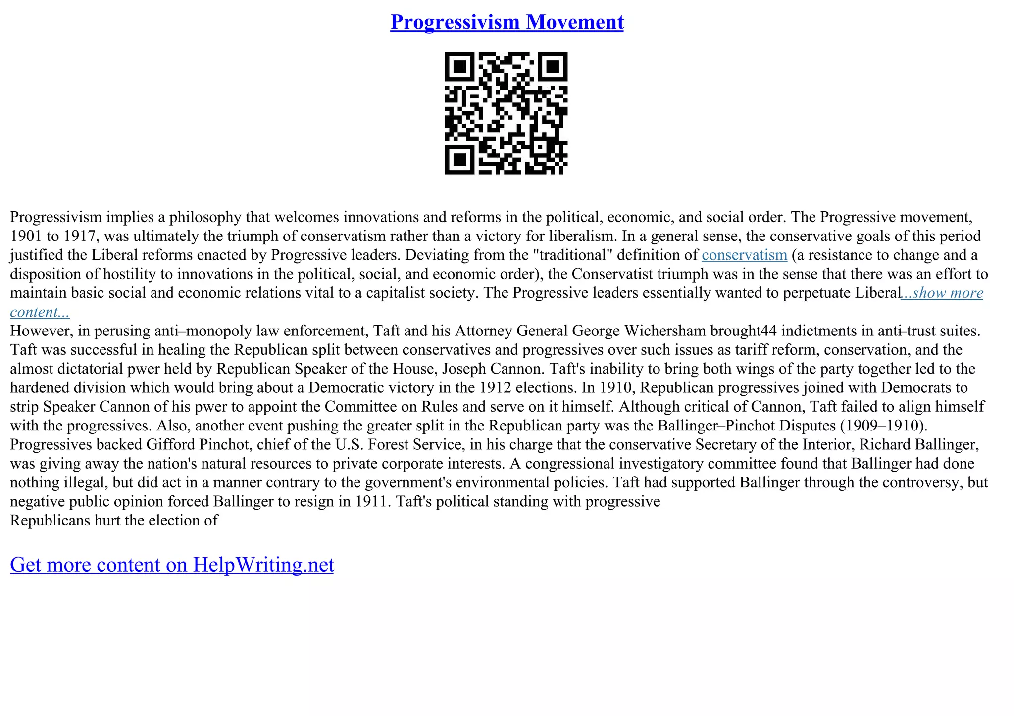 Progressive Movement Research Papers | PPT