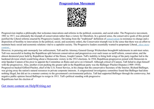 Progressive Movement Research Papers | PPT