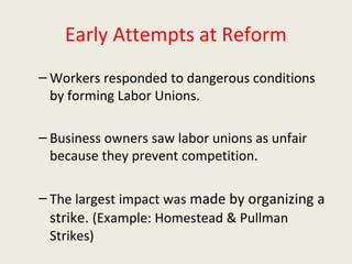Progressive Movement Workplace Reforms | PPT