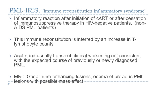Progressive multifocal leukoencephalopathy | PPTX