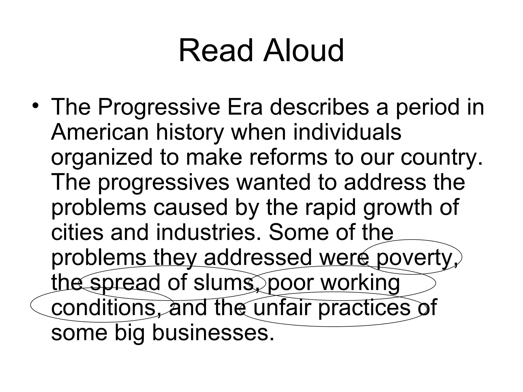 Progressive Era Notes | PPT