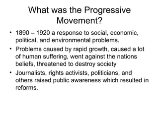 Progressive Era Notes | PPT