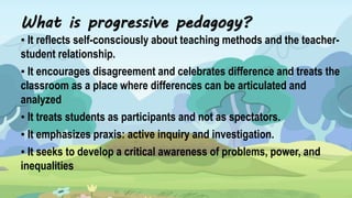 Progressive pedagogies | PPTX