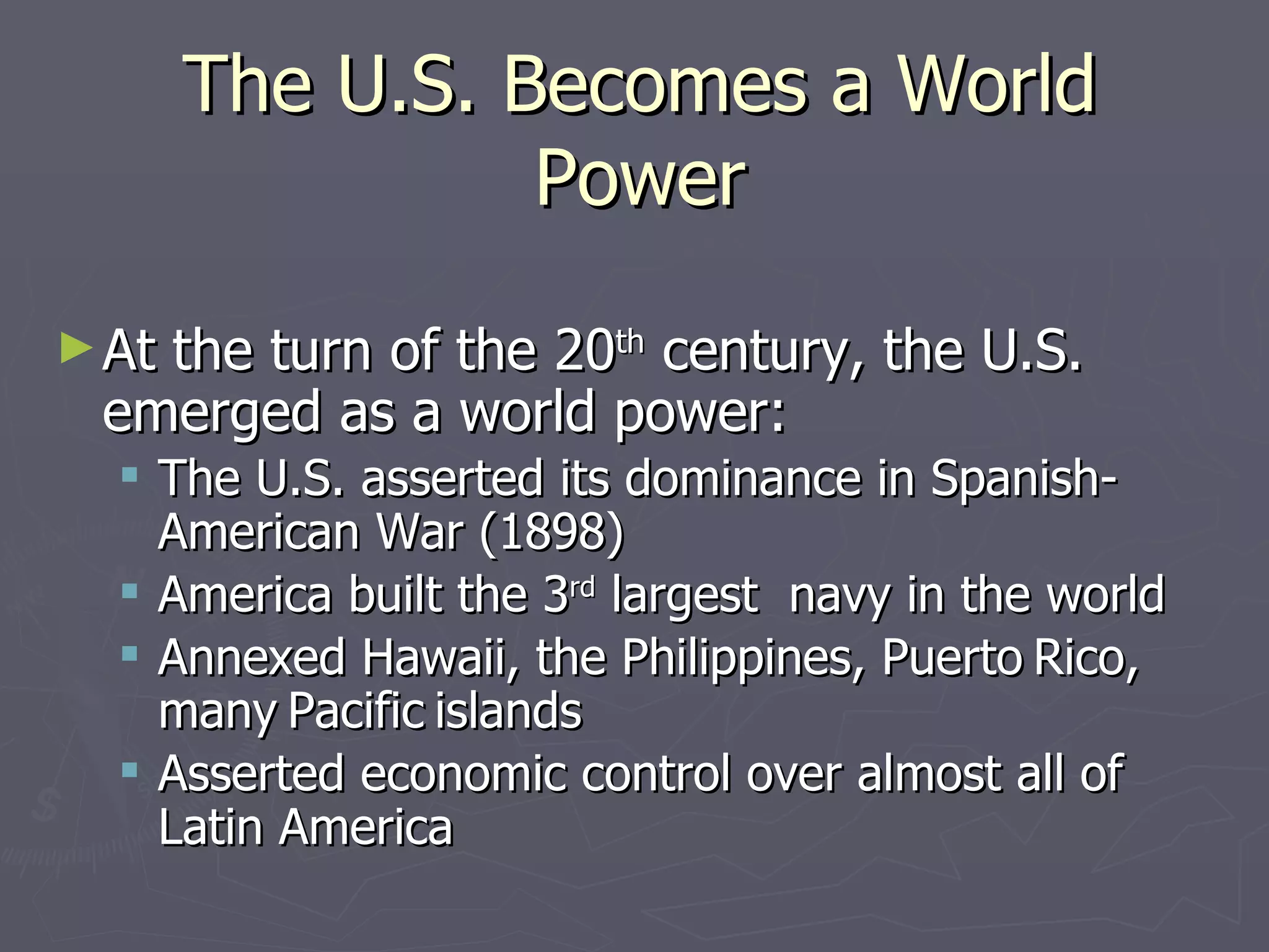 Progressive presidents foreign policy3 1 | PPT | North America Travel ...