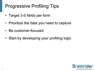 Progressive profiling: a practical b2b marketing clinic | PPTX | Resume ...