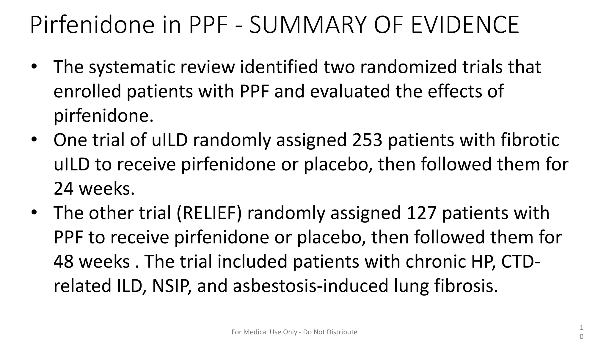 Progressive Pulmonary Fibrosis definition & management | PPTX