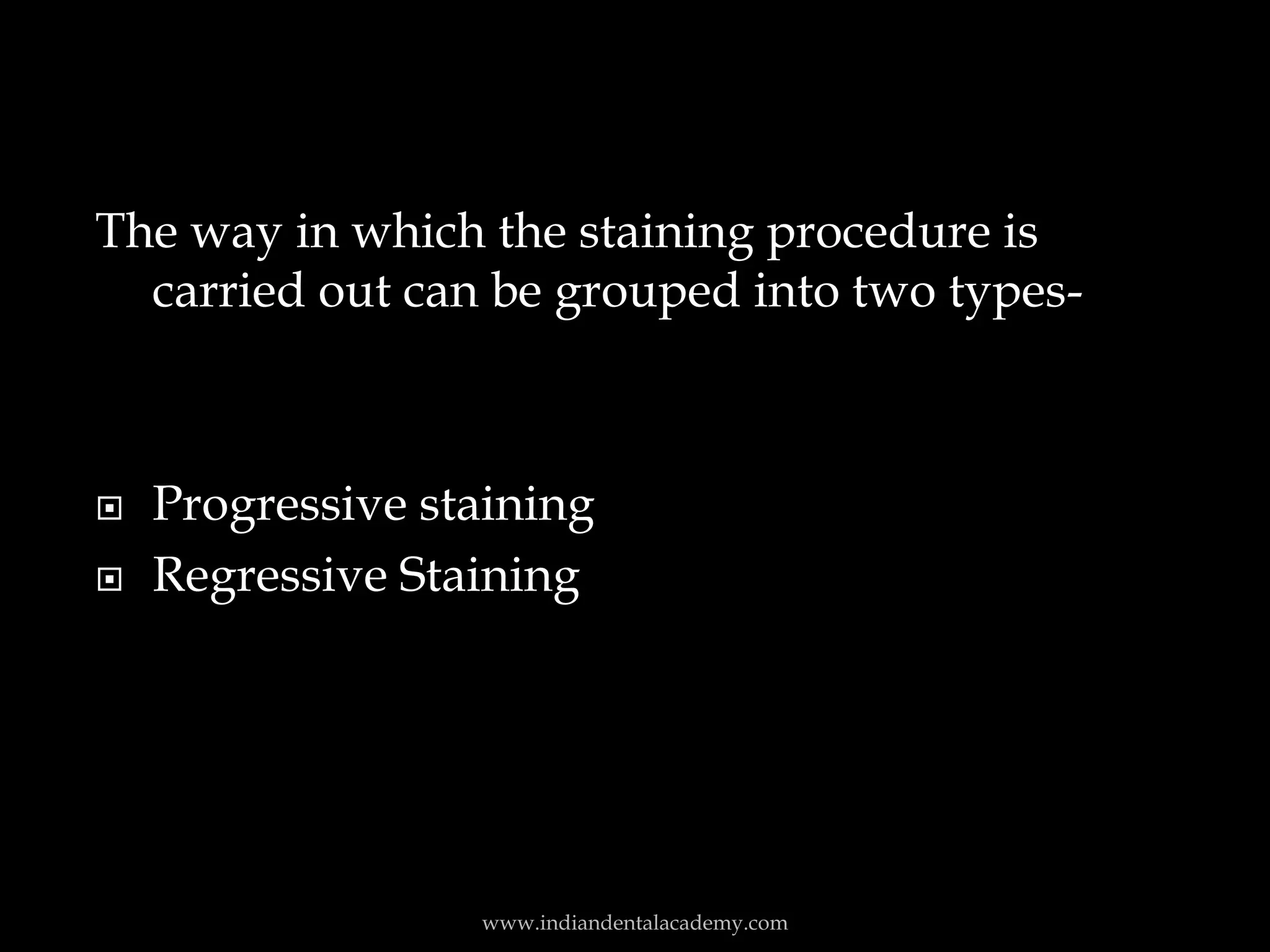 Progressive staining/ oral surgery courses | PPTX