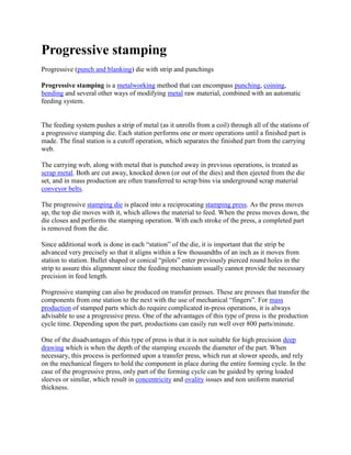 Progressive stamping | PDF