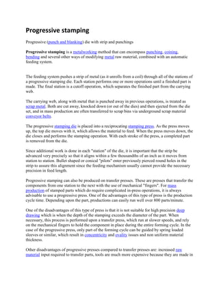 Progressive stamping | PDF