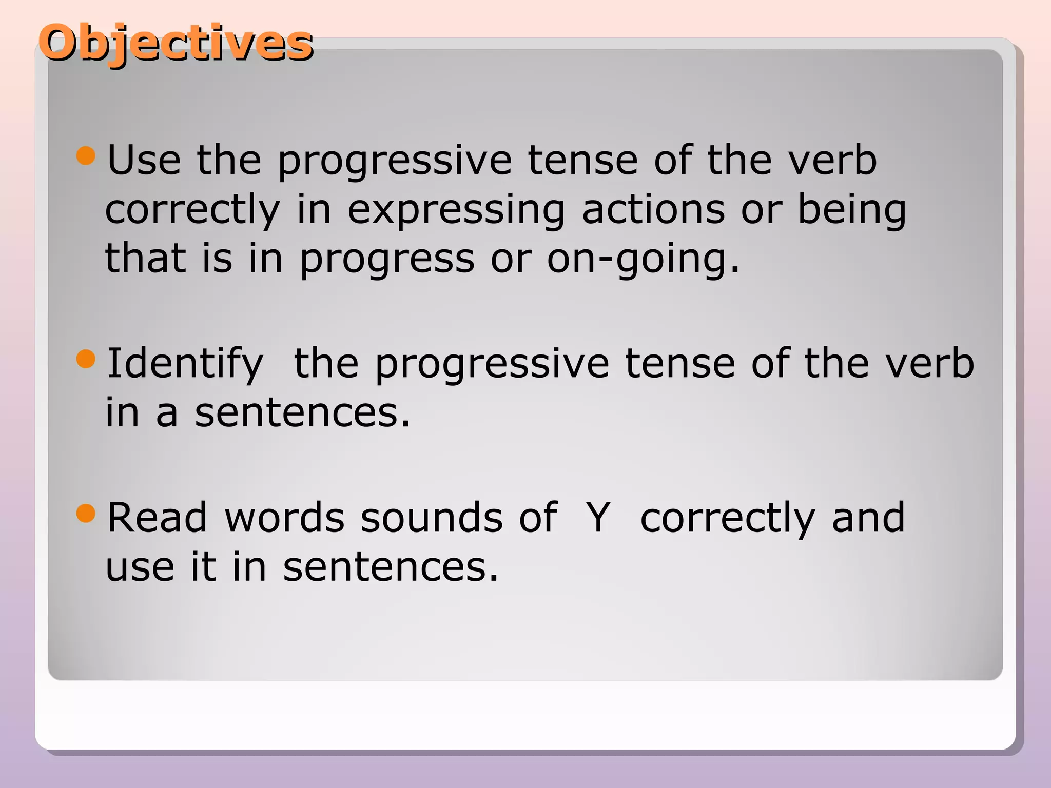 Progressive tense of verb.ppt a | PPT