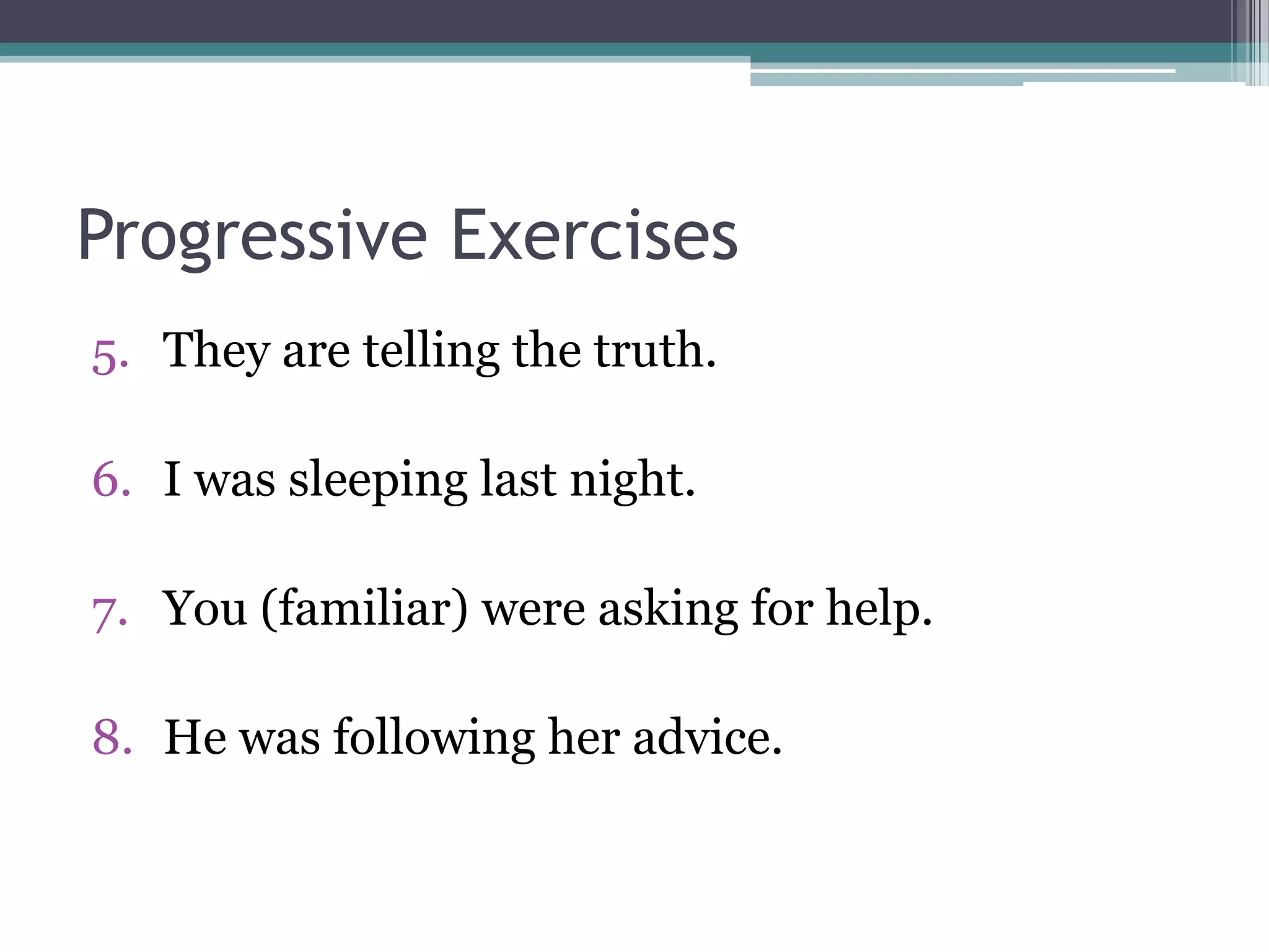 Progressive tenses | PPT