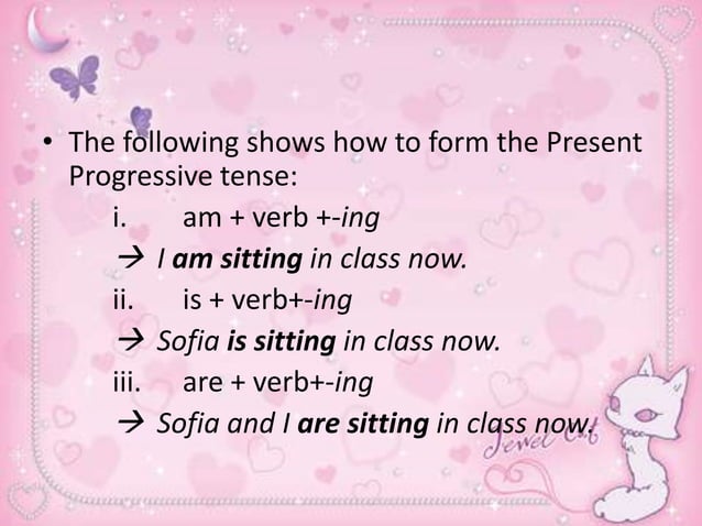 Progressive tenses presentation | PPTX