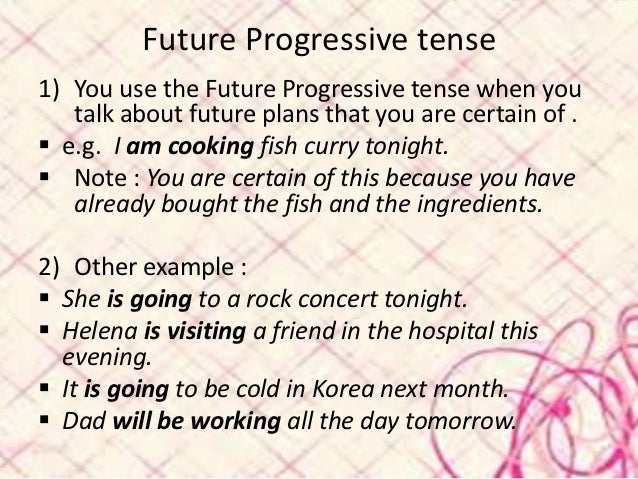 Progressive tenses presentation