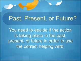 Progressive Verb Tenses | PPTX