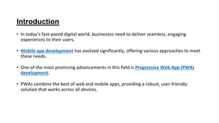 Progressive Web App Development: The Future of Mobile App Development | PPT