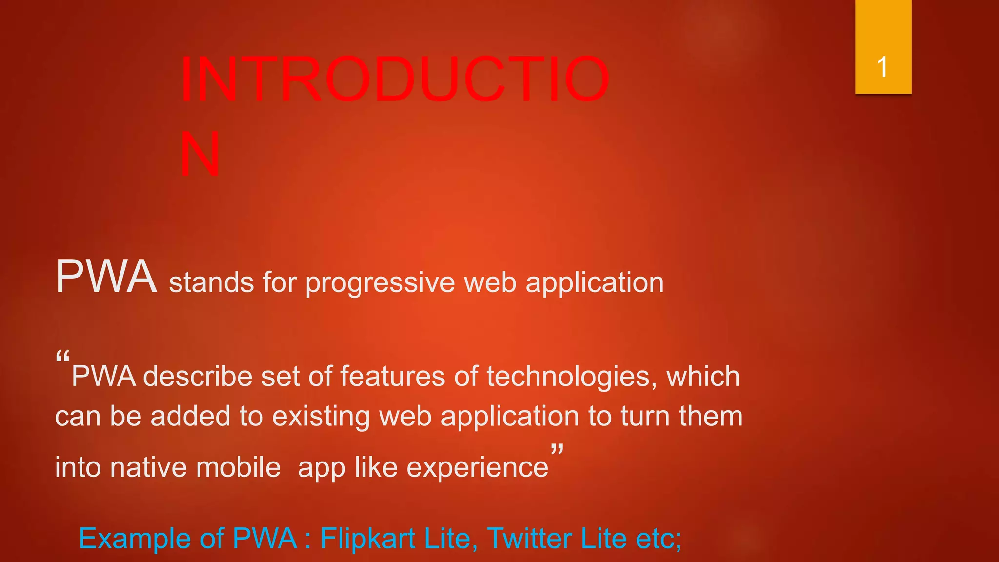 Progressive Web Application Ppt