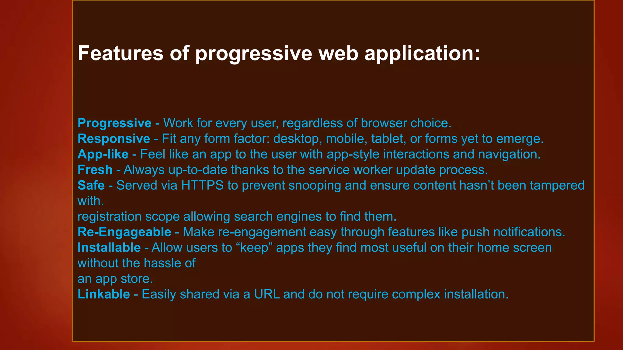 Progressive web application | PPT