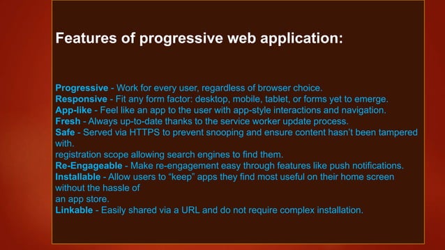 Progressive web application | PPT