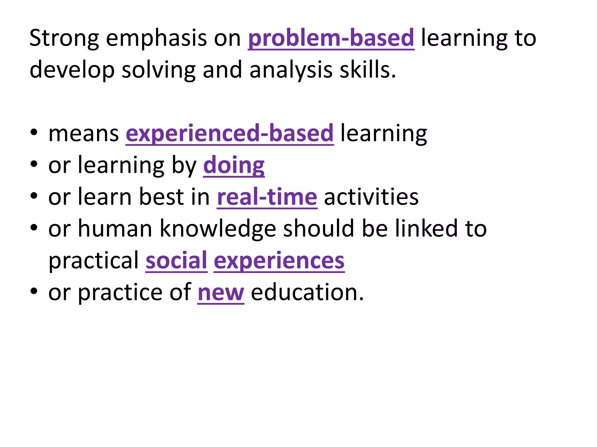 Progressivism in Education | PPTX