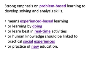 Progressivism in Education | PPTX