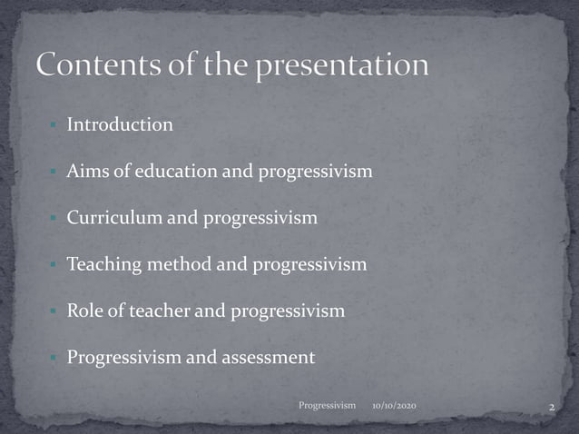 Progressivism ppt | PPTX | Primary Education | Education