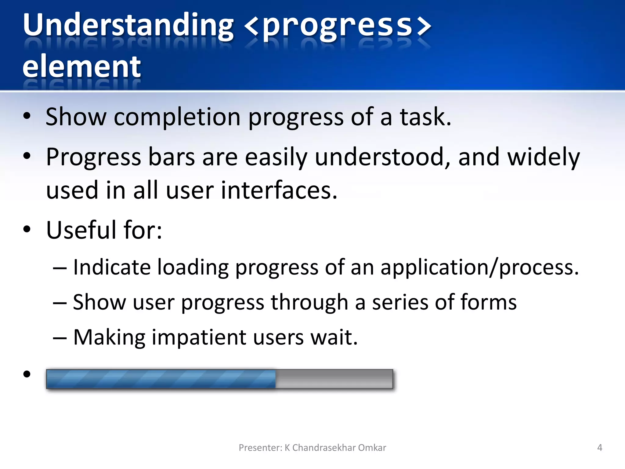 HTML 5 - Measure and progress! | PDF