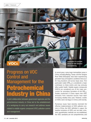 Progress on VOC Control and Management for the Petrochemical Industry ...