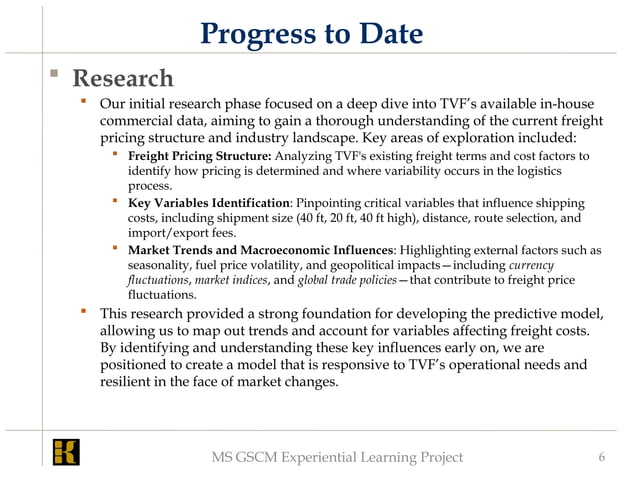 TVF Predictive Freight Model Progress-212 | PPTX