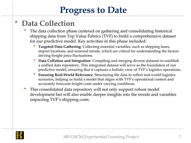 TVF Predictive Freight Model Progress-212 | PPTX