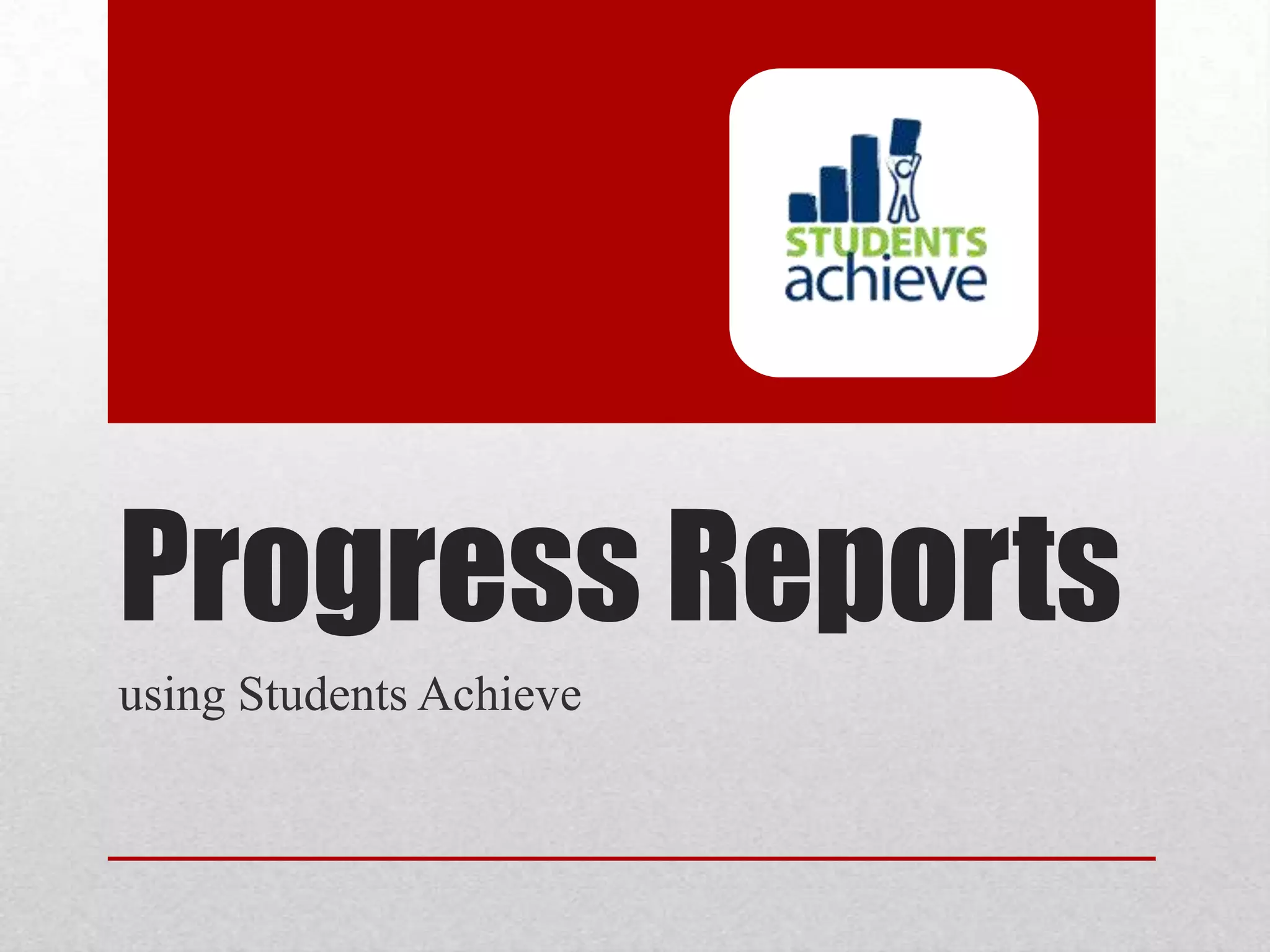 Progress report orientation | PPTX