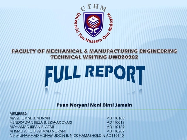 Full Report Technical Writing | PPT