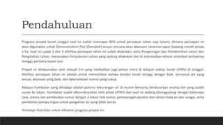 progres tanah yang sedang dioptimalkan | PPTX