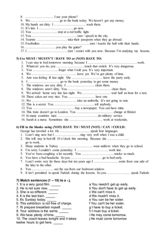 Progresst Test About Modal Verbs | PDF
