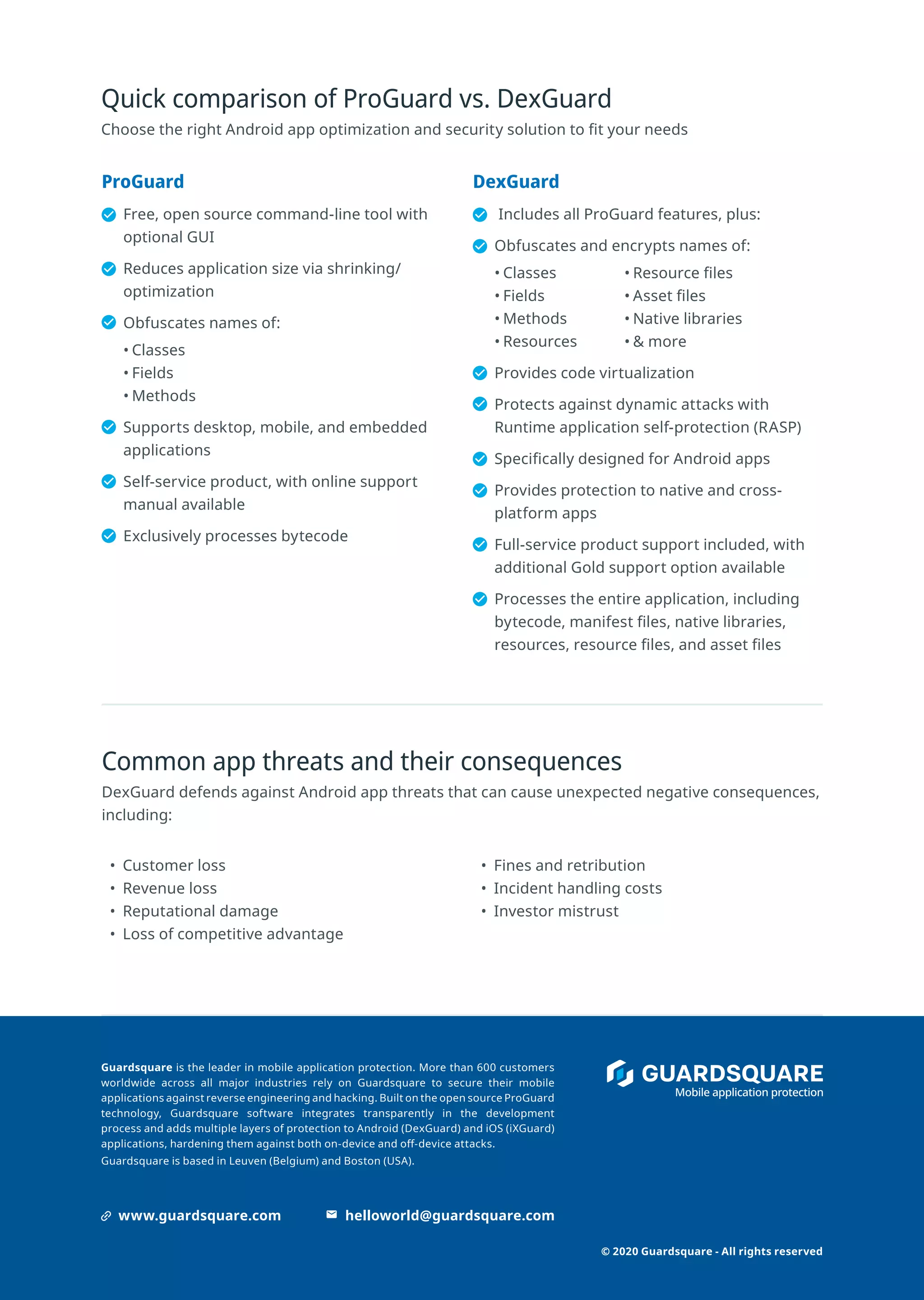 ProGuard vs DexGuard | PDF
