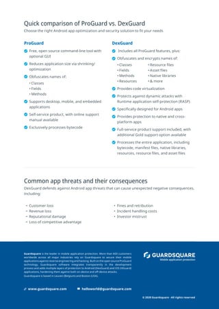 ProGuard vs DexGuard | PDF