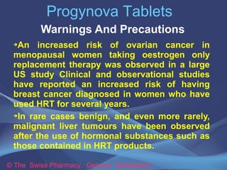 Progynova Tablets for Treatment of Oestrogen Deficiency | ODP