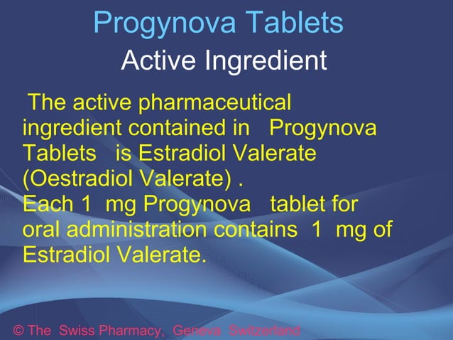 Progynova Tablets for Treatment of Oestrogen Deficiency | ODP