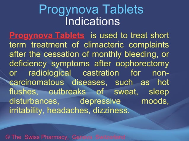 Progynova Tablets for Treatment of Oestrogen Deficiency | ODP