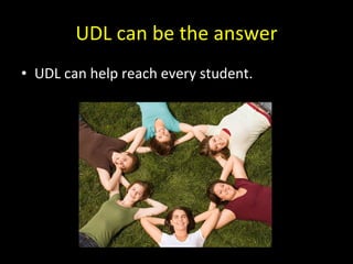Mainstreaming Students using UDL | PPT | Special Education | Education