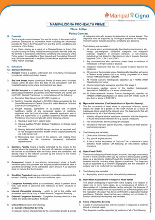 Explore ManipalCigna ProHealth Prime Plans: Policy Contract | PDF