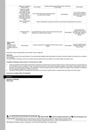 Explore the ManipalCigna ProHealth Insurance Prospectus | PDF