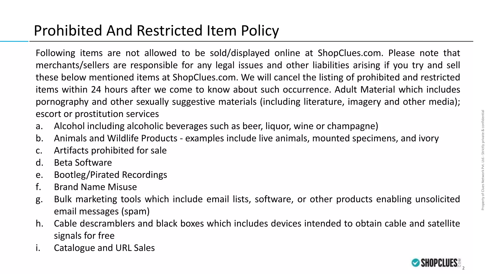 Prohibited and restricted item policy | PPTX