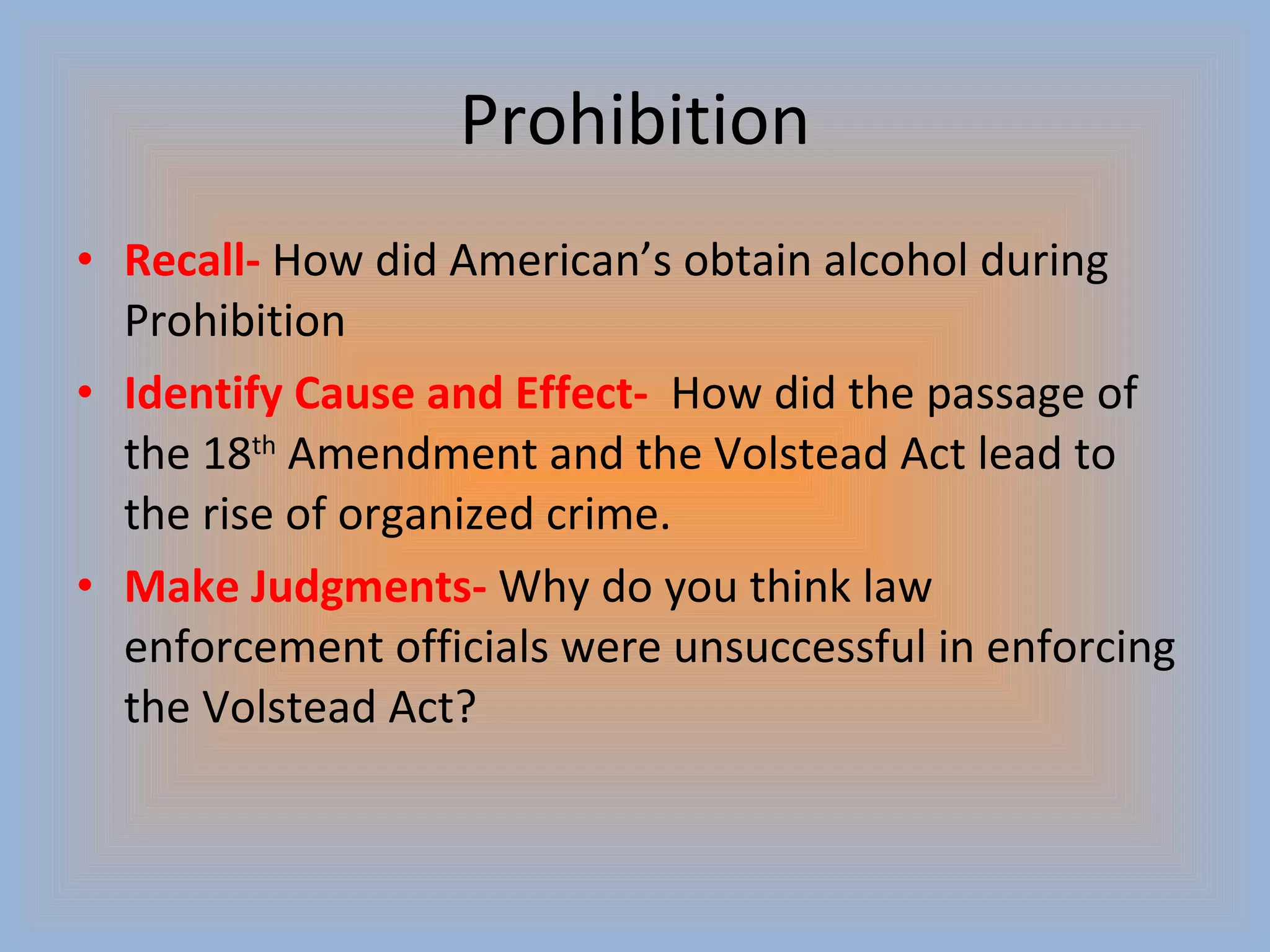 Prohibition | PPT