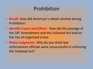 Prohibition | PPT